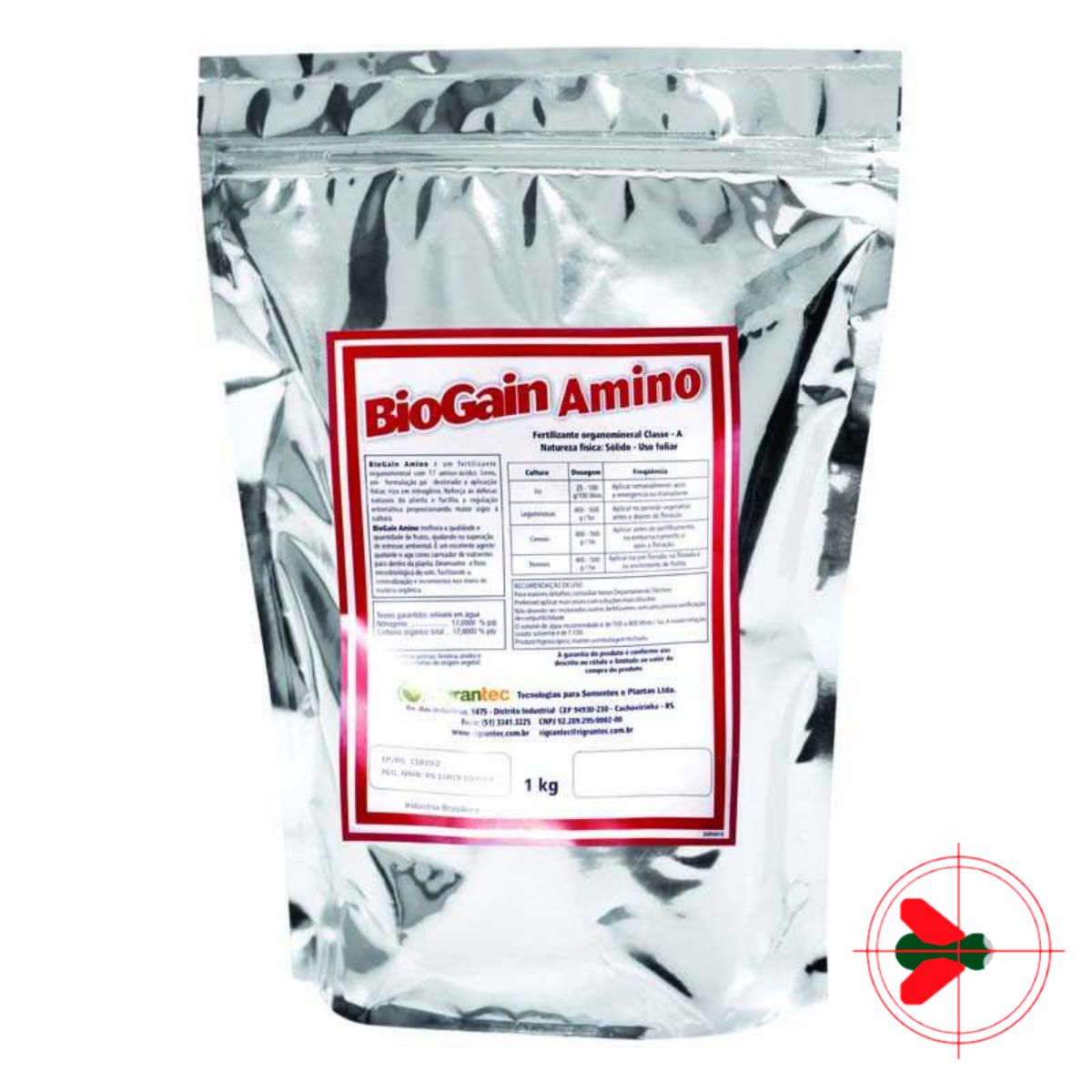 Biogain Amino Fert 13% N Free Bioestimulante Rgtec 1kg - Pestshop