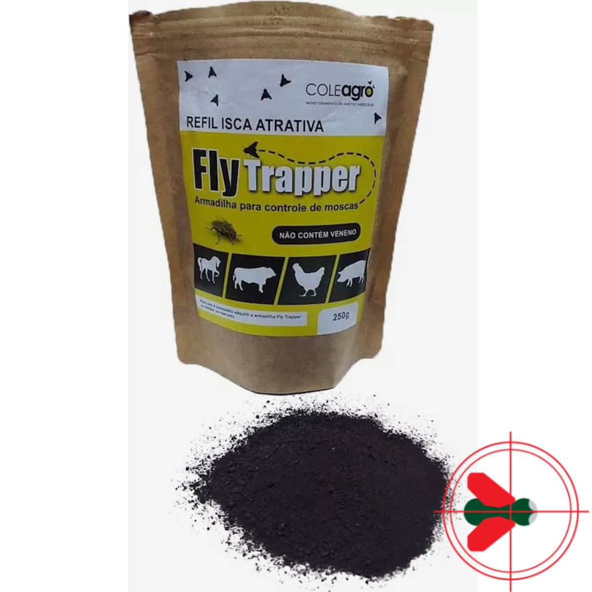 Kit 1 Armadilha Fly Trapper 1lt + 1 Refil Fly Trapper 250gr - Pestshop