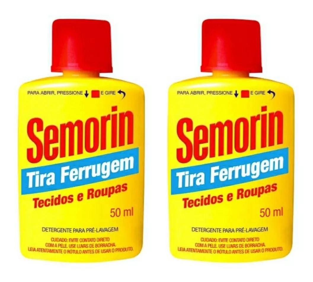 Semorin Tira Ferrugem Detergente Líquido Pré Lavagem 50ml - Pestshop
