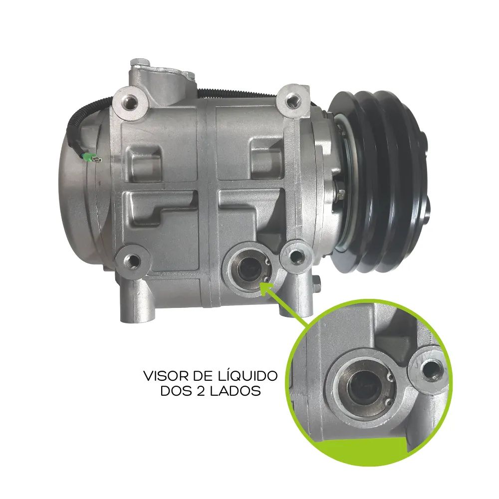 COMPRESSOR MODELO TM31 POLIA 2A 24V COM CONEXÕES E VISOR DE LÍQUIDO ...