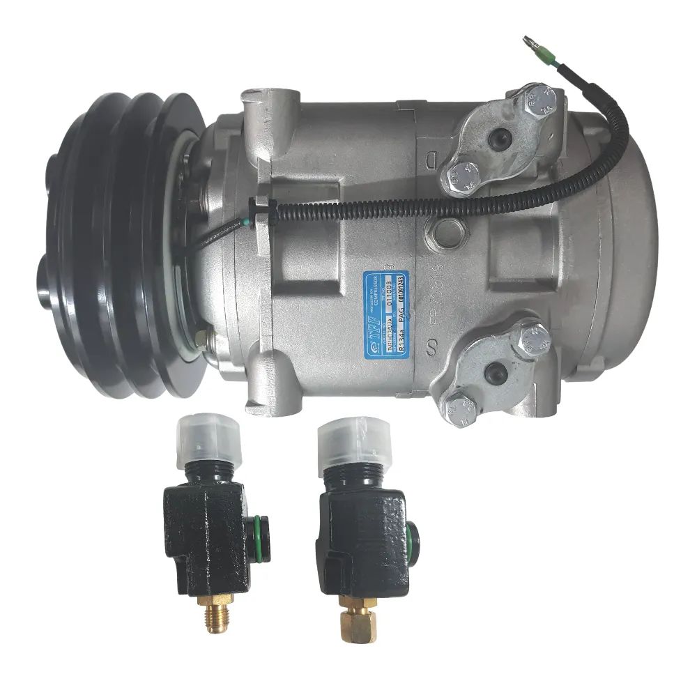COMPRESSOR MODELO TM31 POLIA 2A 24V COM CONEXÕES E VISOR DE LÍQUIDO ...