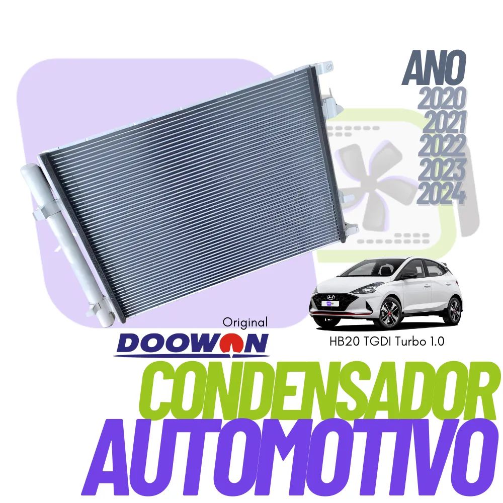 CONDENSADOR HYUNDAI HB20-HB20S TGDI TURBO 2020 ATÉ 2024 OEM 97606-R1400 ...