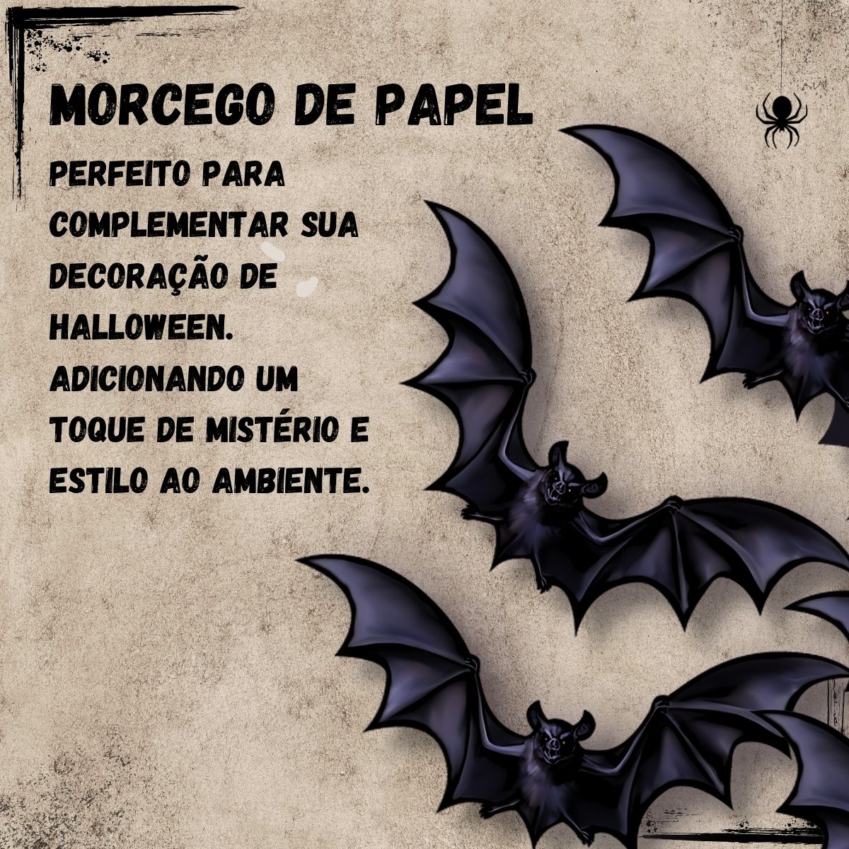 06 Enfeite Morcego Papel Mural Parede Festa Halloween Dia das Bruxas ...