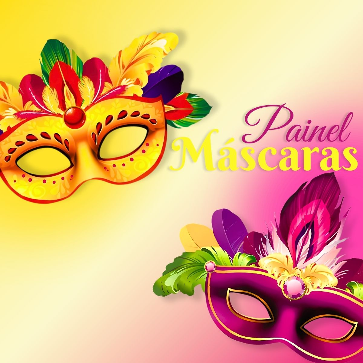 Kit 04 Enfeite Mural Carnaval Máscara Decoração Parede Festa - DHS SHOP ...