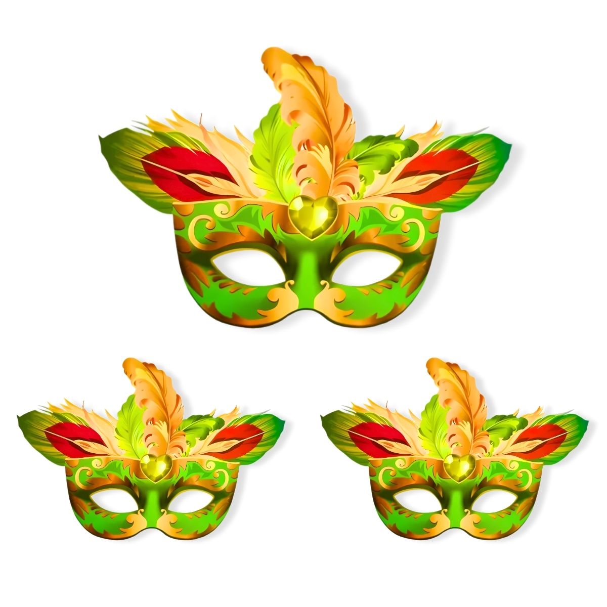 Kit 04 Enfeite Mural Carnaval Máscara Decoração Parede Festa - DHS SHOP ...
