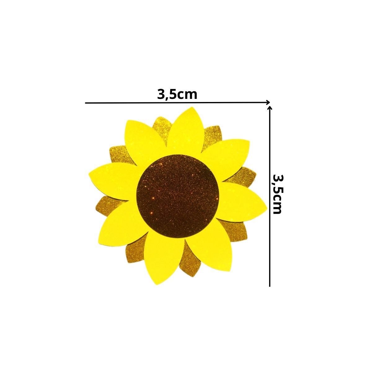 Kit 50 Mini Girassol EVA Enfeite Mesa Festa Junina 3,5cm - DHS SHOP ...