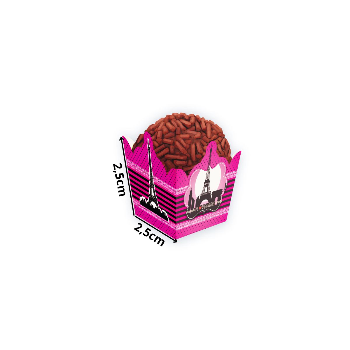 Kit 144 Forma Forminha Brigadeiro Decoração Enfeite Mesa Doce Festa ...