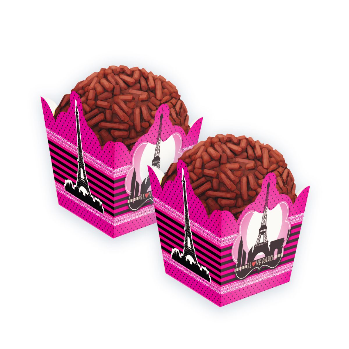 Kit 144 Forma Forminha Brigadeiro Decoração Enfeite Mesa Doce Festa ...