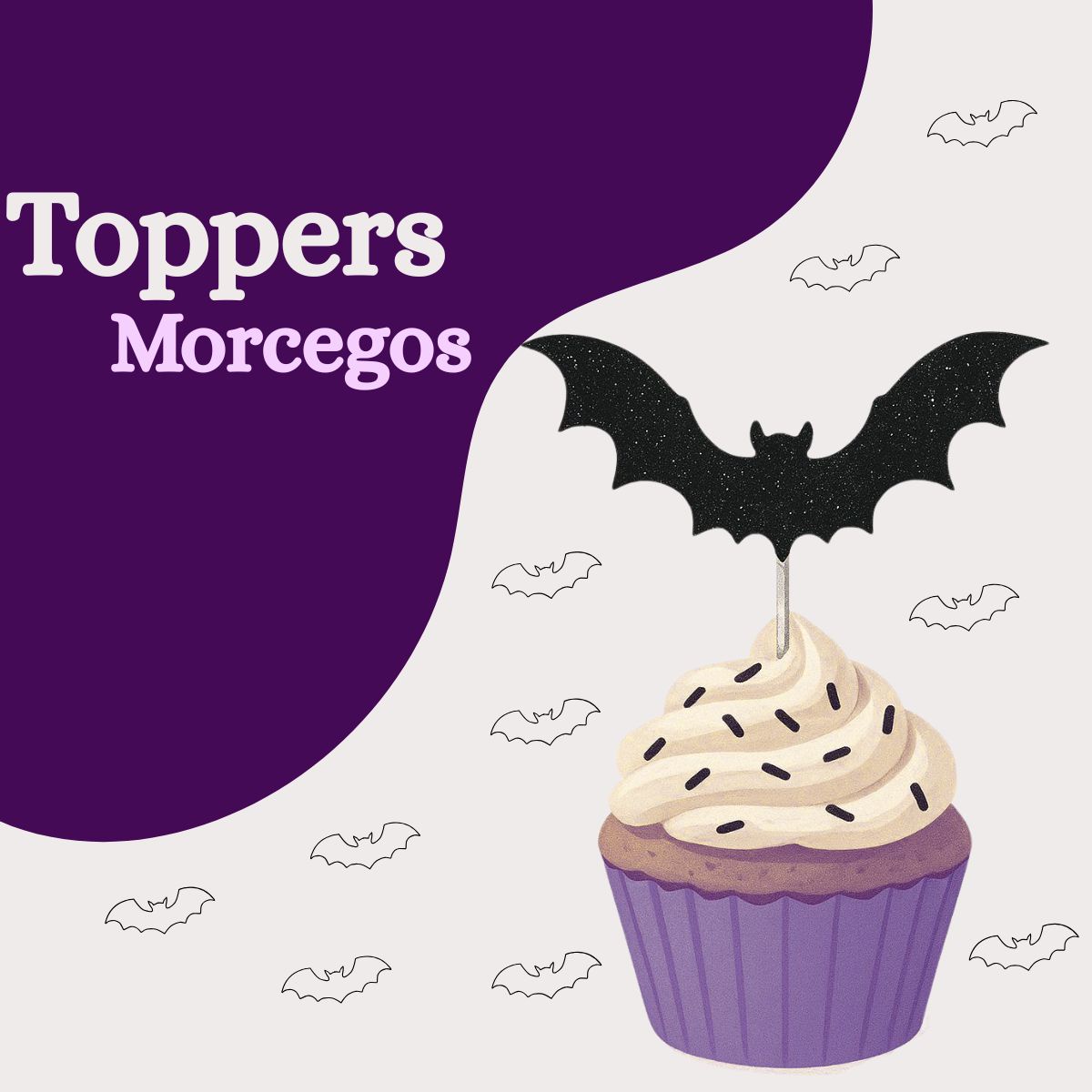 30 Topo Bolo Doce Morcego Festa Halloween Decoração Eva - DHS SHOP ...