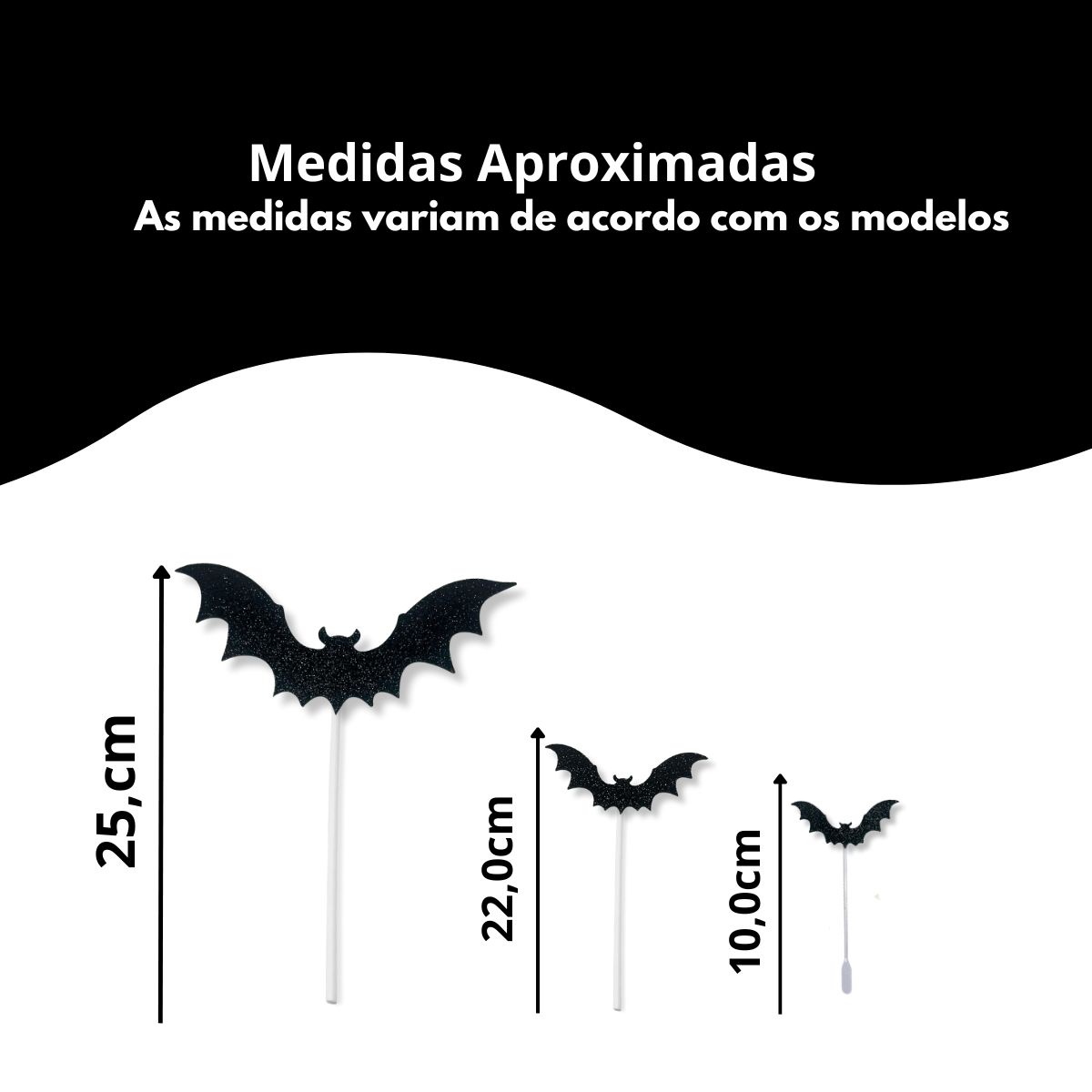 30 Topo Bolo Doce Morcego Festa Halloween Decoração Eva - DHS SHOP ...