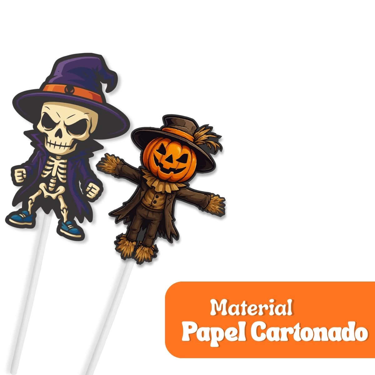 Kit 60 Enfeite Palito Topper Bolo Doce Personagens Halloween - DHS SHOP ...