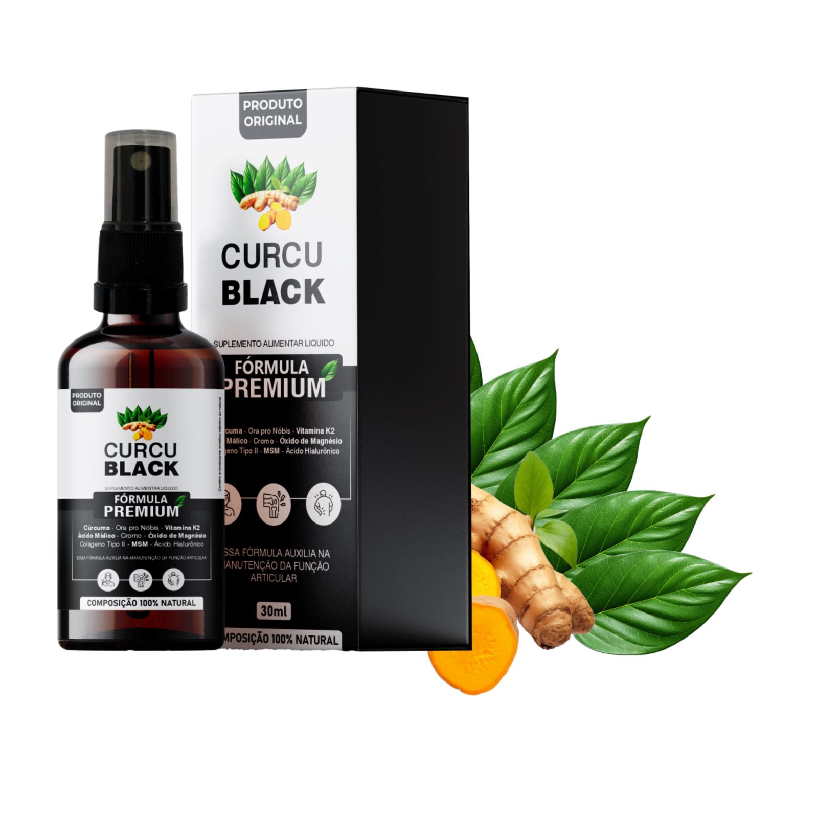 Curcu Black Suplemento Alimentar Líquido 30ml - Botica 22