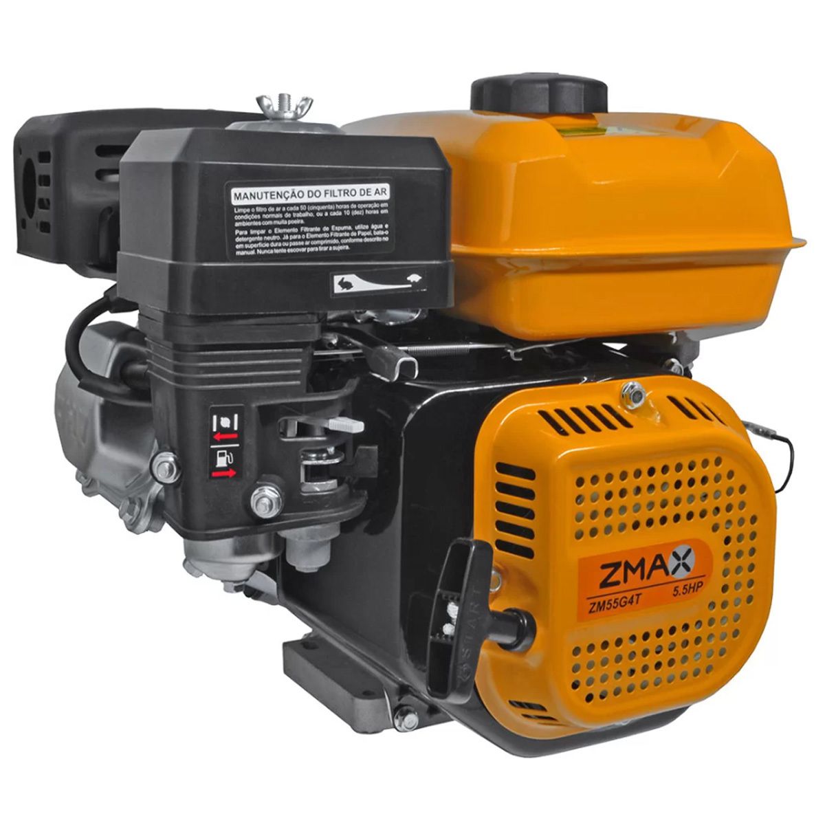 Motor a Gasolina ZM55G4T 5,5 HP 4T Partida Manual ZMax - Ferrablu - A ...