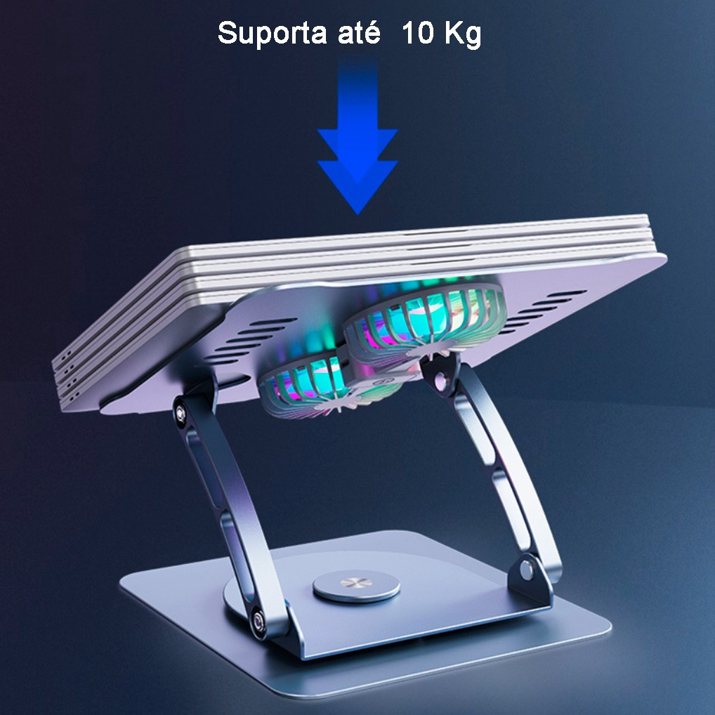 Suporte Para Notebook Com Altura E Inclinação Ajustáveis E Rotação 360 ...