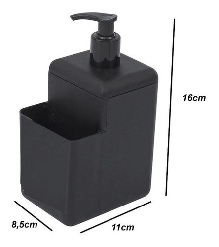 Kit de Pia Dispenser Detergente 600 ml E Lixeira 4 Litros Cozinha - Zm ...