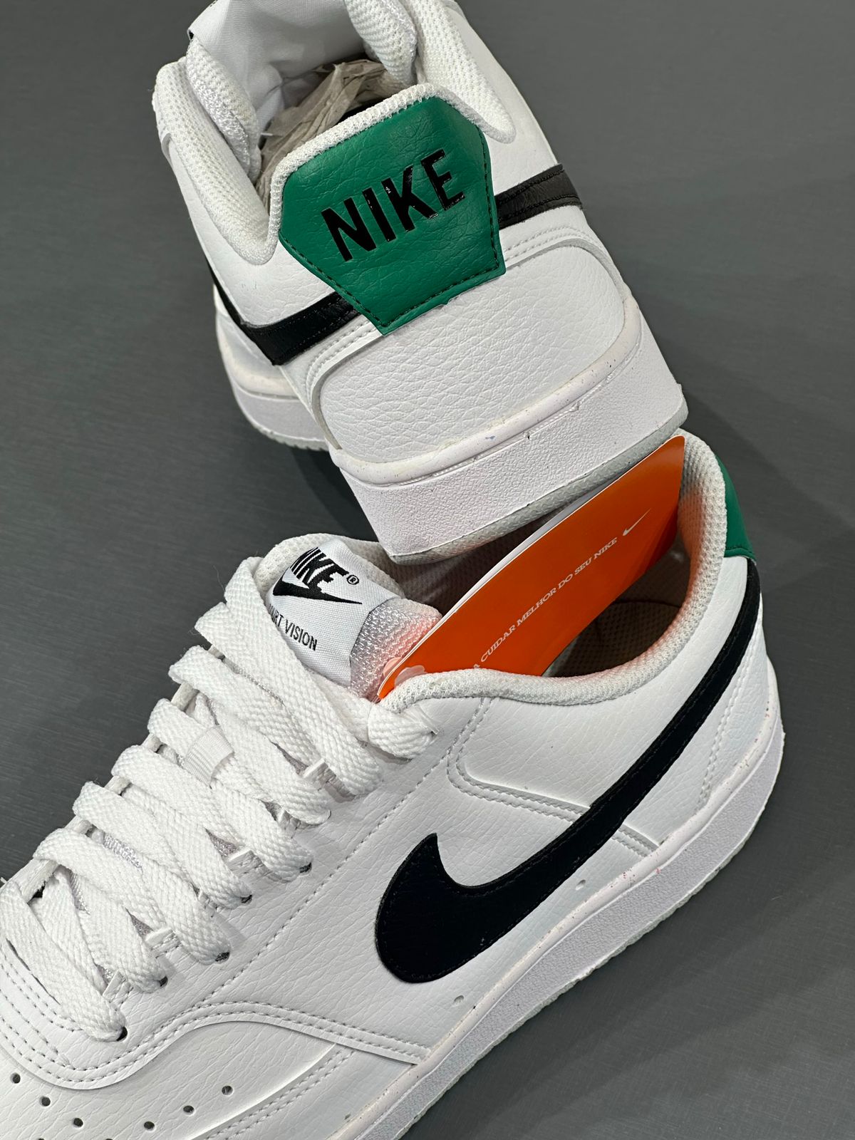 Tênis Nike Court Vision Low Wht/Grn DH2987-110 - Granfino Store | Seu ...