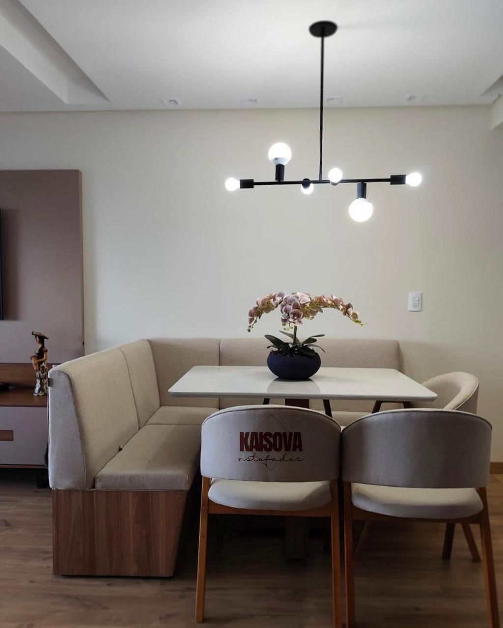 Canto Alemão Baú 2,00x1,30m Residência Casa Sala de Jantar - Kaisova