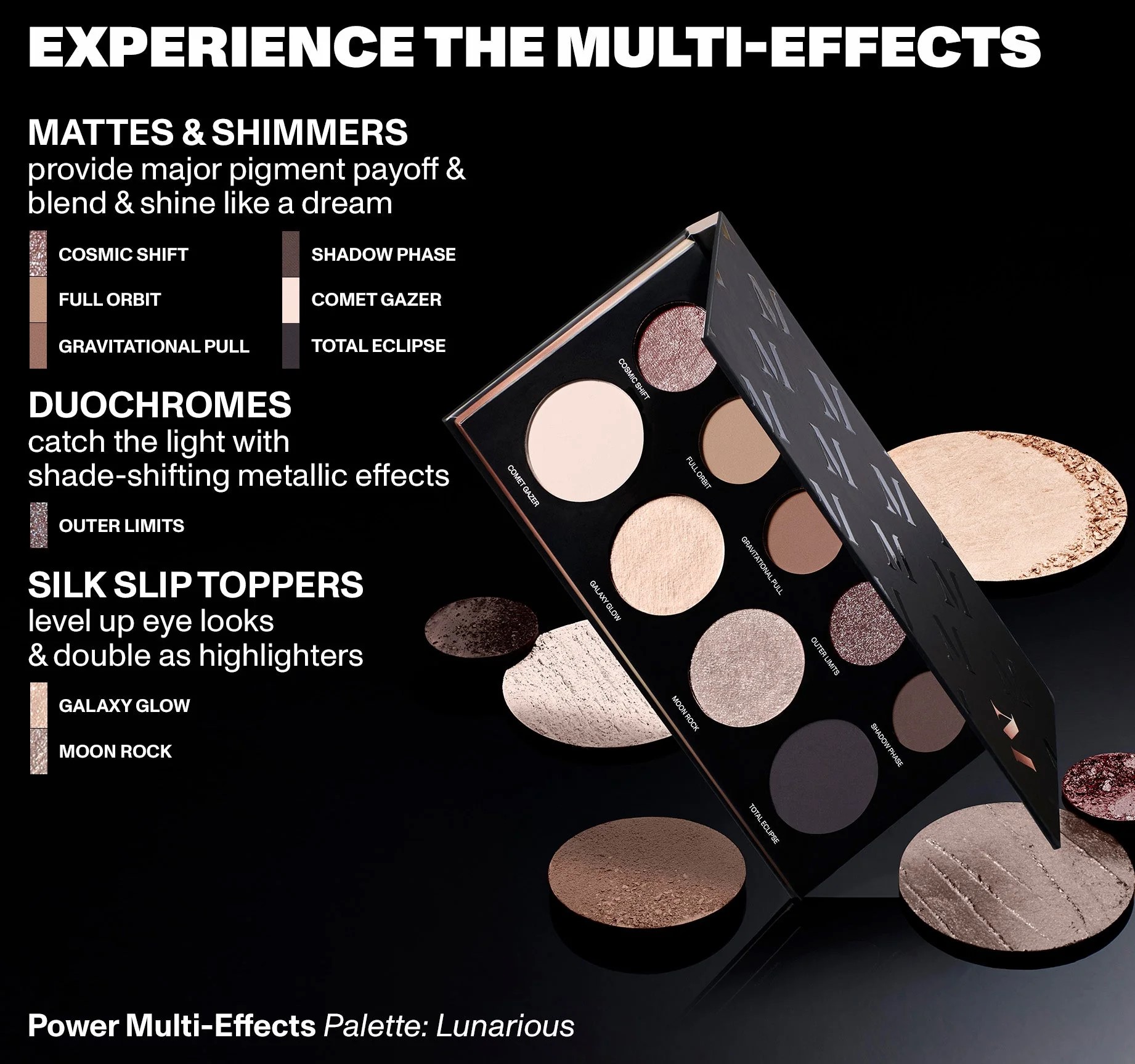LUNARIOUS POWER MULTI EFFECTS PALETTE - 09 CORES - MORPHE - Brilhos da ...