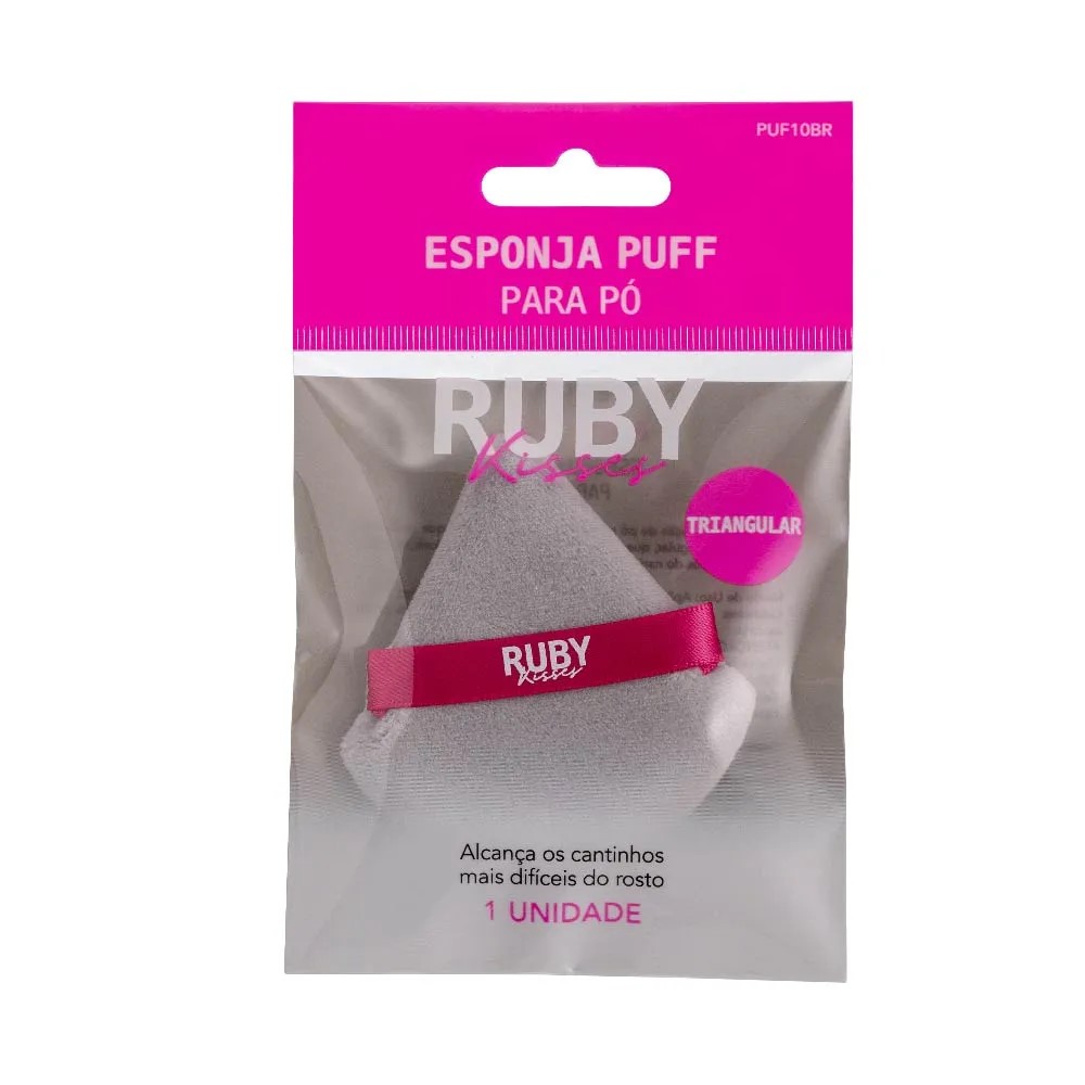ESPONJA PUFF PARA PÓ TRIANGULAR - 1un. - RUBY KISSES - Brilhos da Serra ...