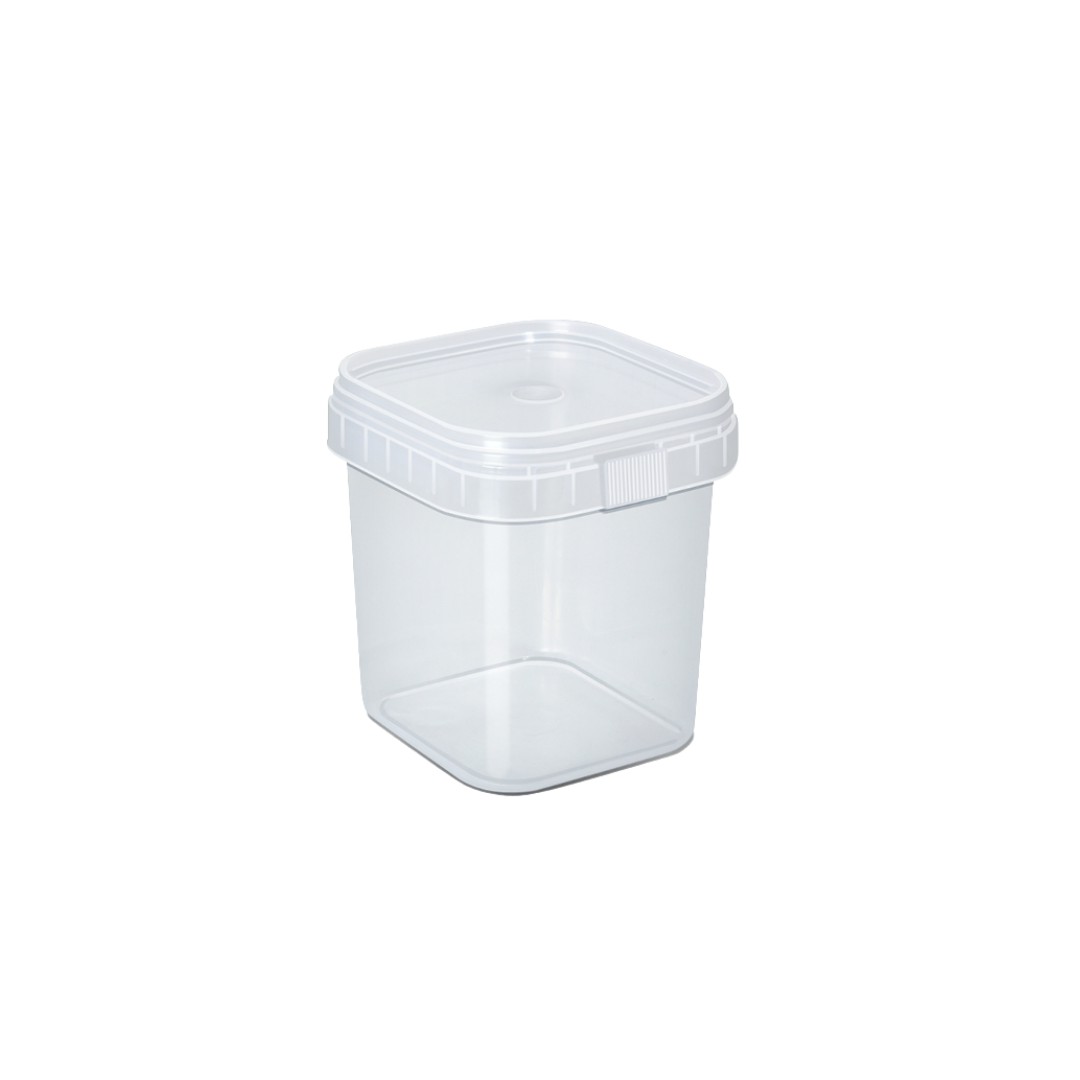 Pote WS quadrado 220ml com Lacre 100 unidades - Rei do Pote