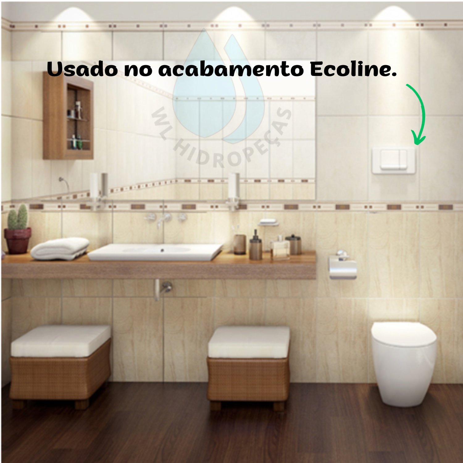 Peça para caixa de descarga montana ecoline, tampa interna - WL HIDROPEÇAS