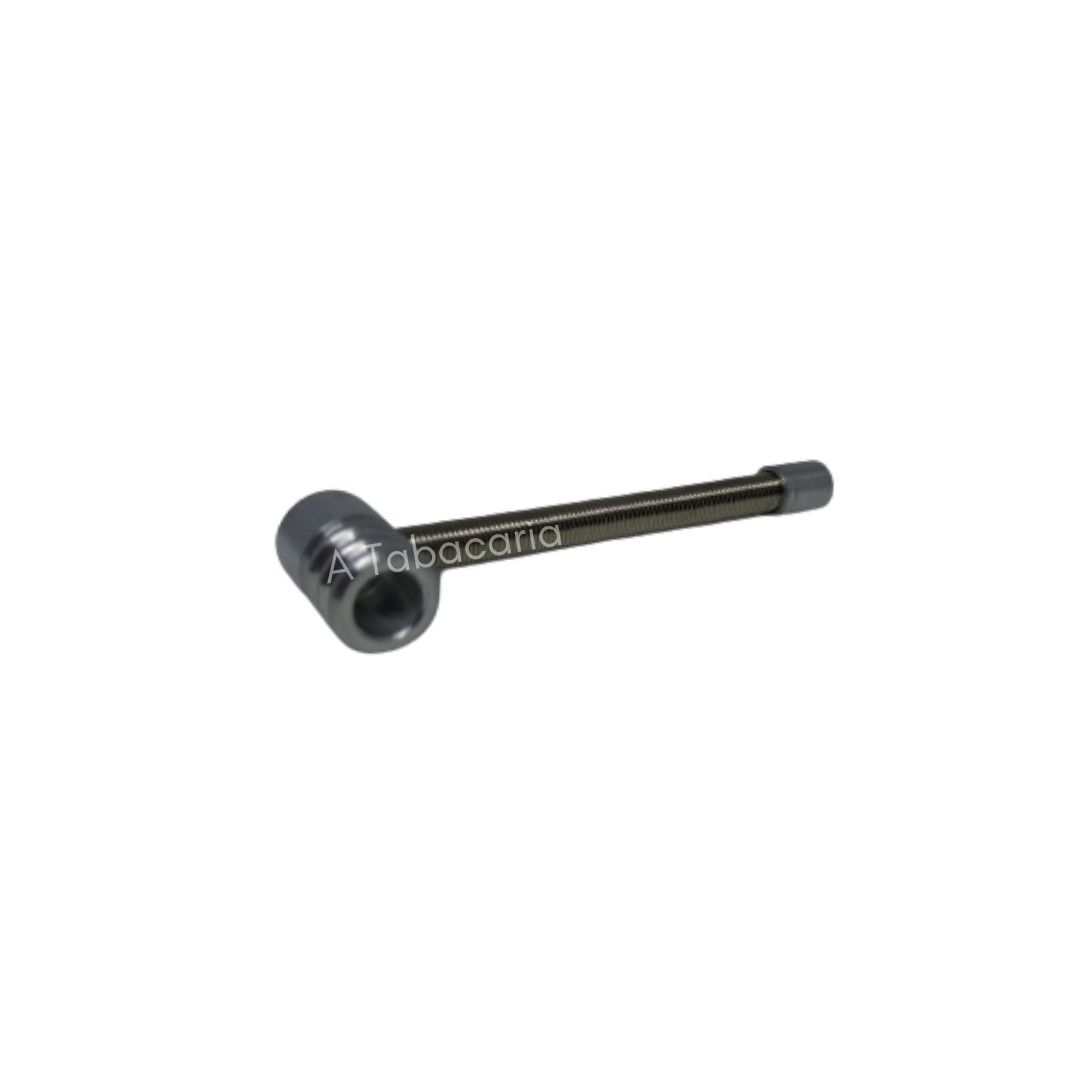 Pipe De Metal Flexível - Cromado - atabacaria