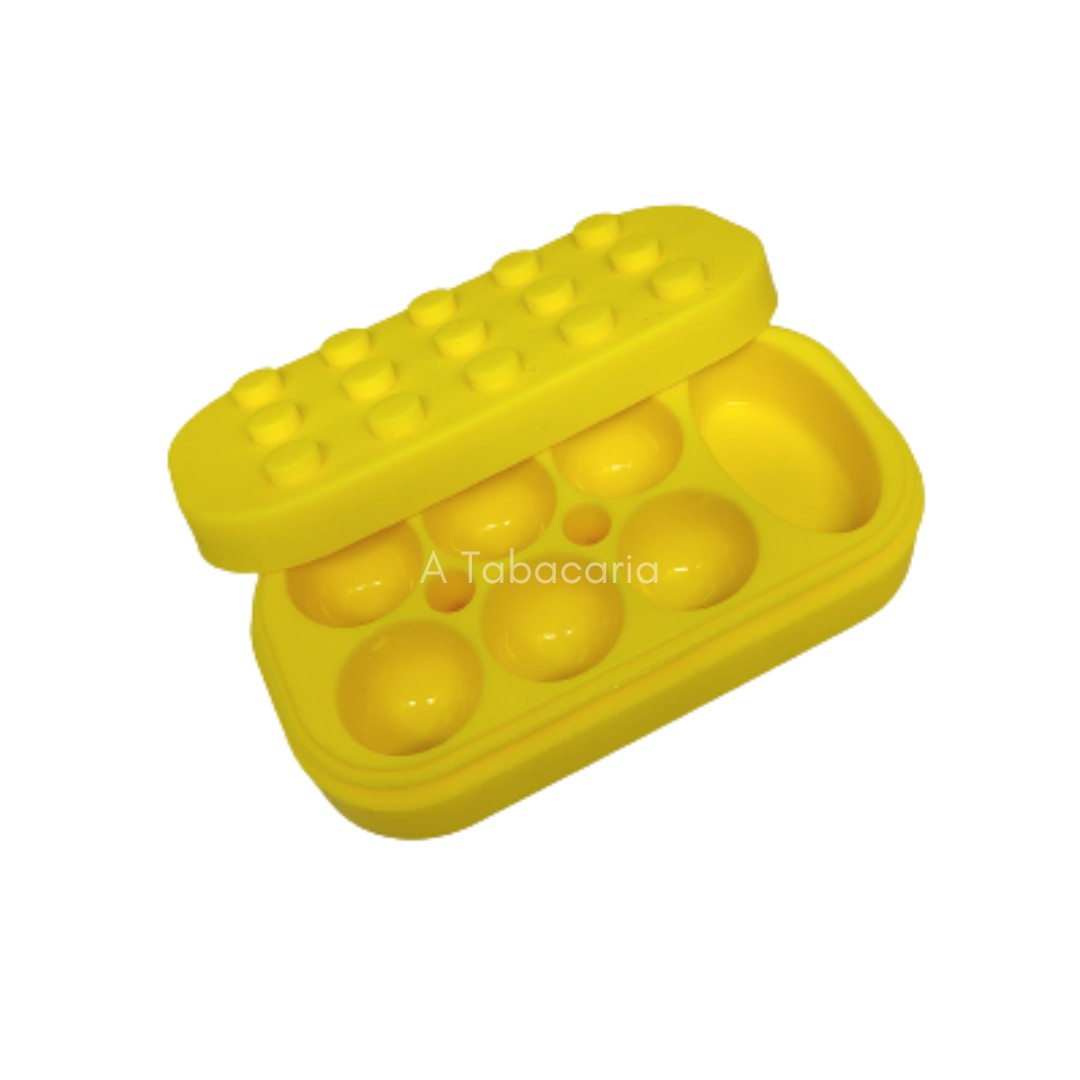 Pote De Silicone Lego Amarelo Cultura Dab - 34ml - atabacaria