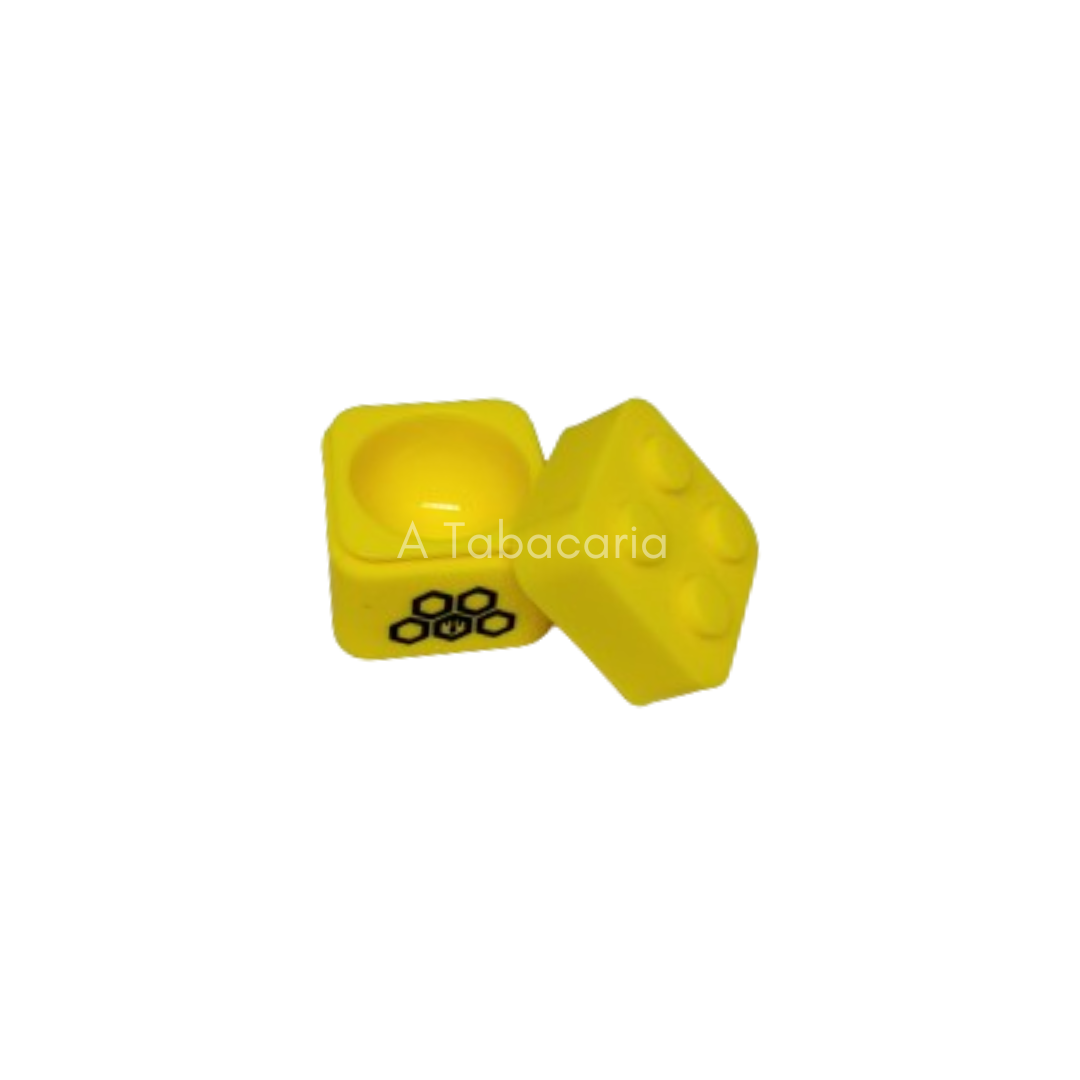 Pote De Silicone Lego Amarelo Cultura Dab - 11ml - atabacaria