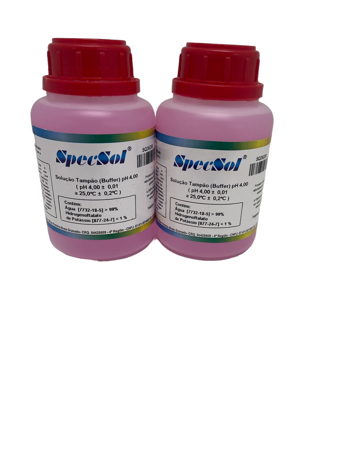 Solução Tampão (Buffer) Iupac Ph 4,00 +/- 0,01 Ph À 25°C +/- 0,2°C Cor ...