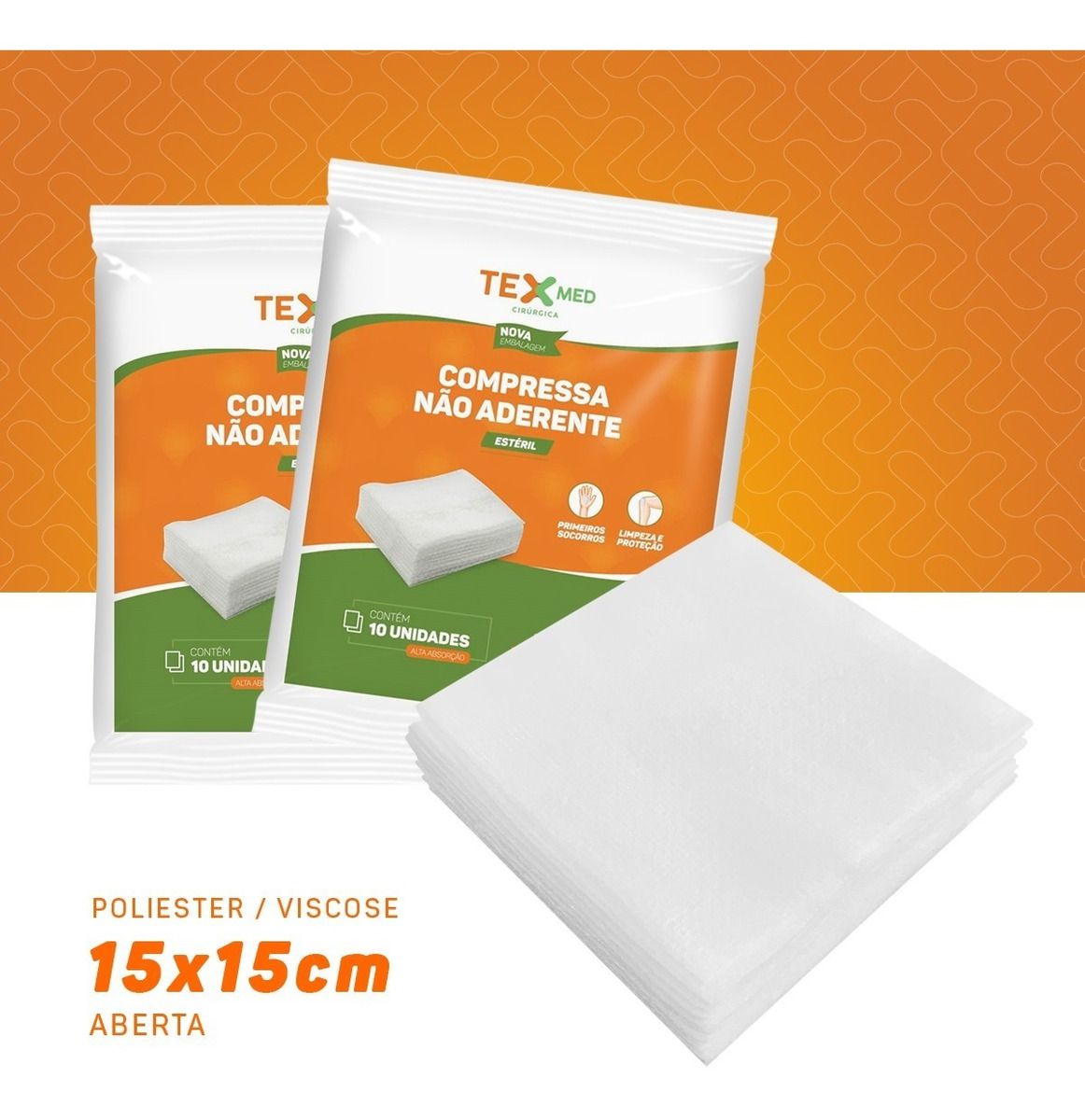 Compressa Gaze Não Aderente Estéril Texmed 500 Envelopes - Casa da Gaze ...