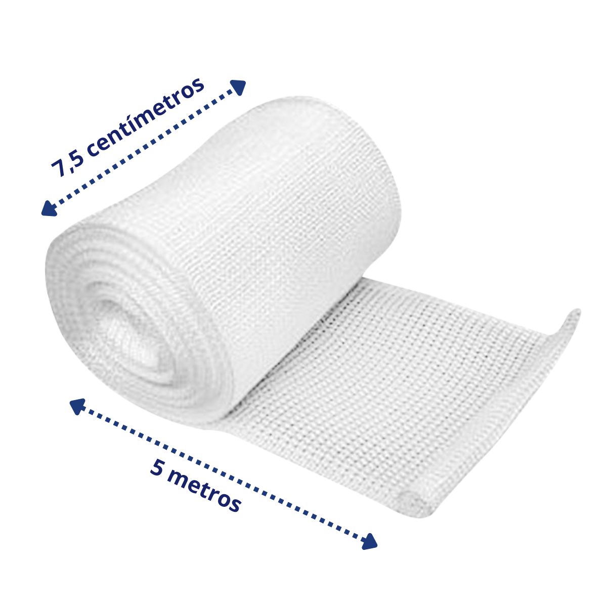 Atadura Rayon Bandagem Estéril 7,5cm X 5 Metros 3 Unidades - Casa da Gaze Produtos Hospitalares