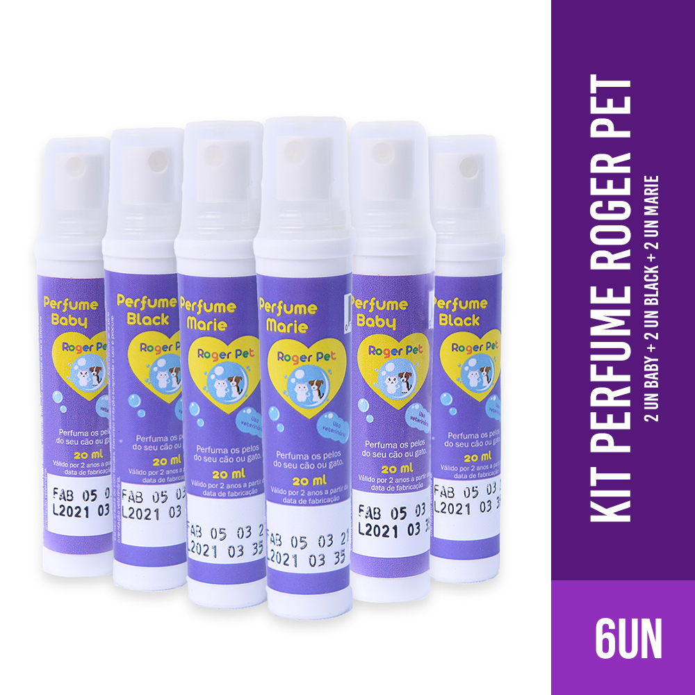 Display Perfume Roger Pet 20ml 6 Un - 2 Black 2 Baby 2 Marie - Roger ...