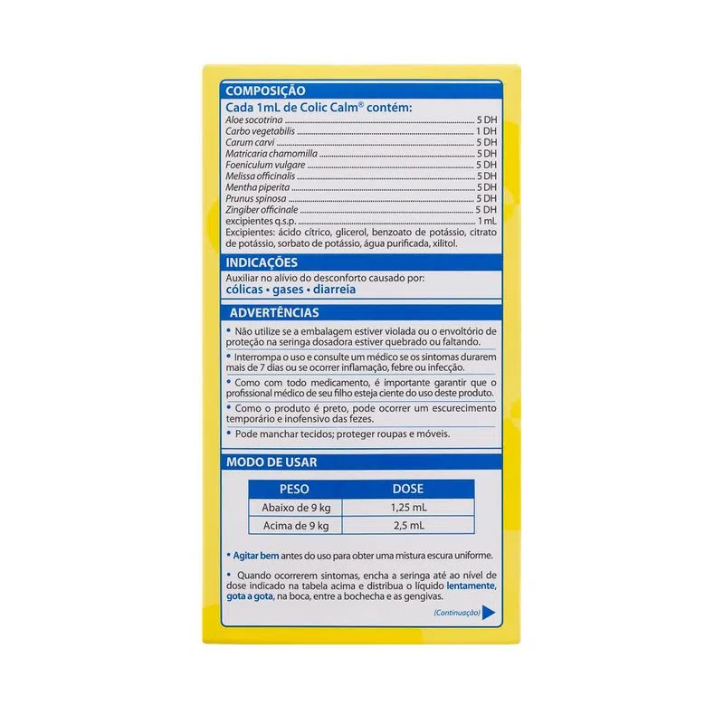 Colic Calm Suspensão Oral 59ml - Resilifarma - Saúde em primeiro lugar