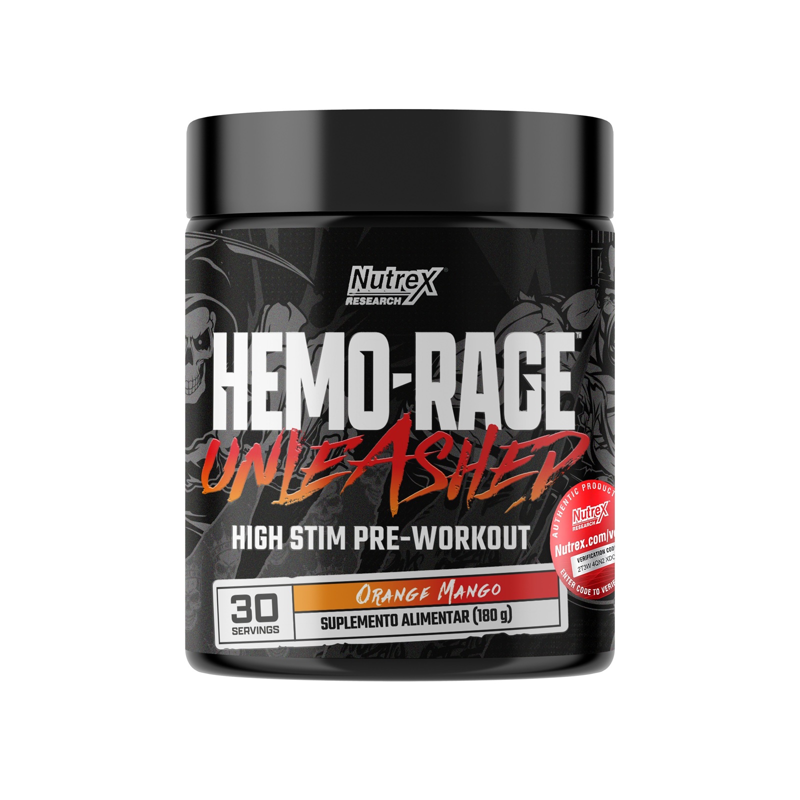 Suplemento Alimentar Em Pó NutreX Hemo-Rage Unleash Sabor Orange Mango ...