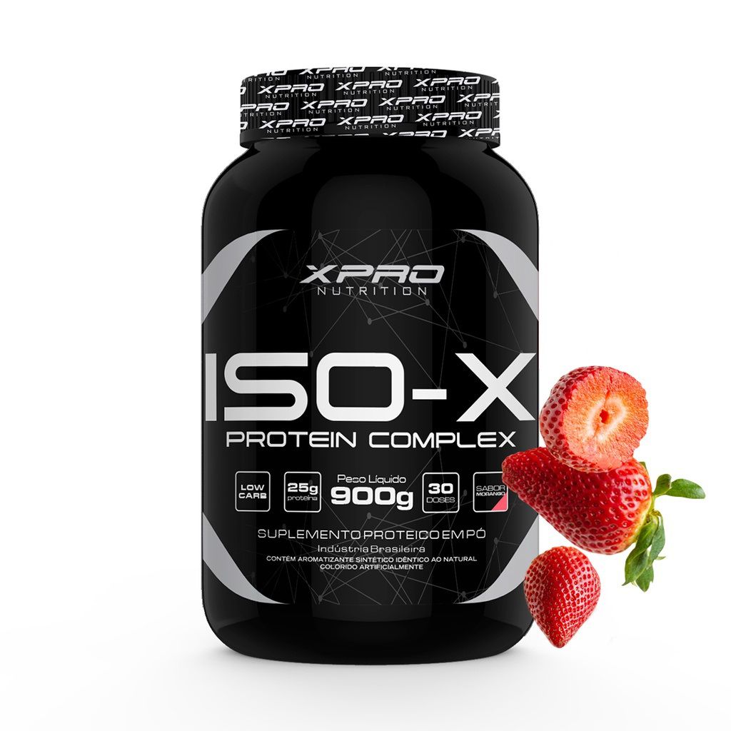 Suplemento Alimentar Iso-X Protein Complex XPro Nutrition Sabor Morango 900g - Resilifarma ...