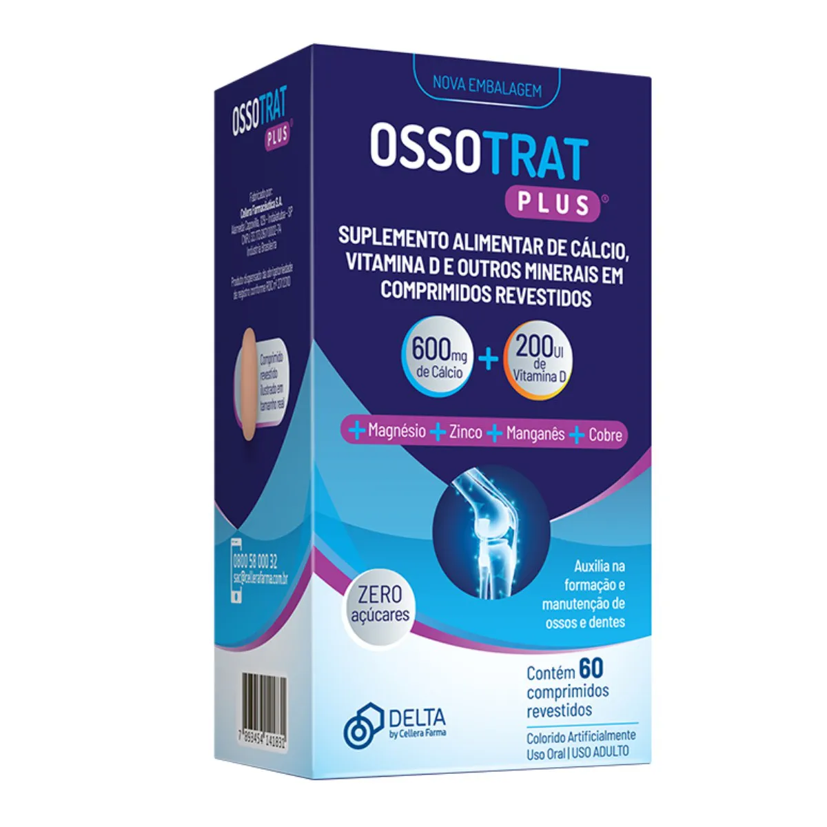 Suplemento Alimentar Ossotrat Plus Com 60 Comprimidos - Resilifarma ...