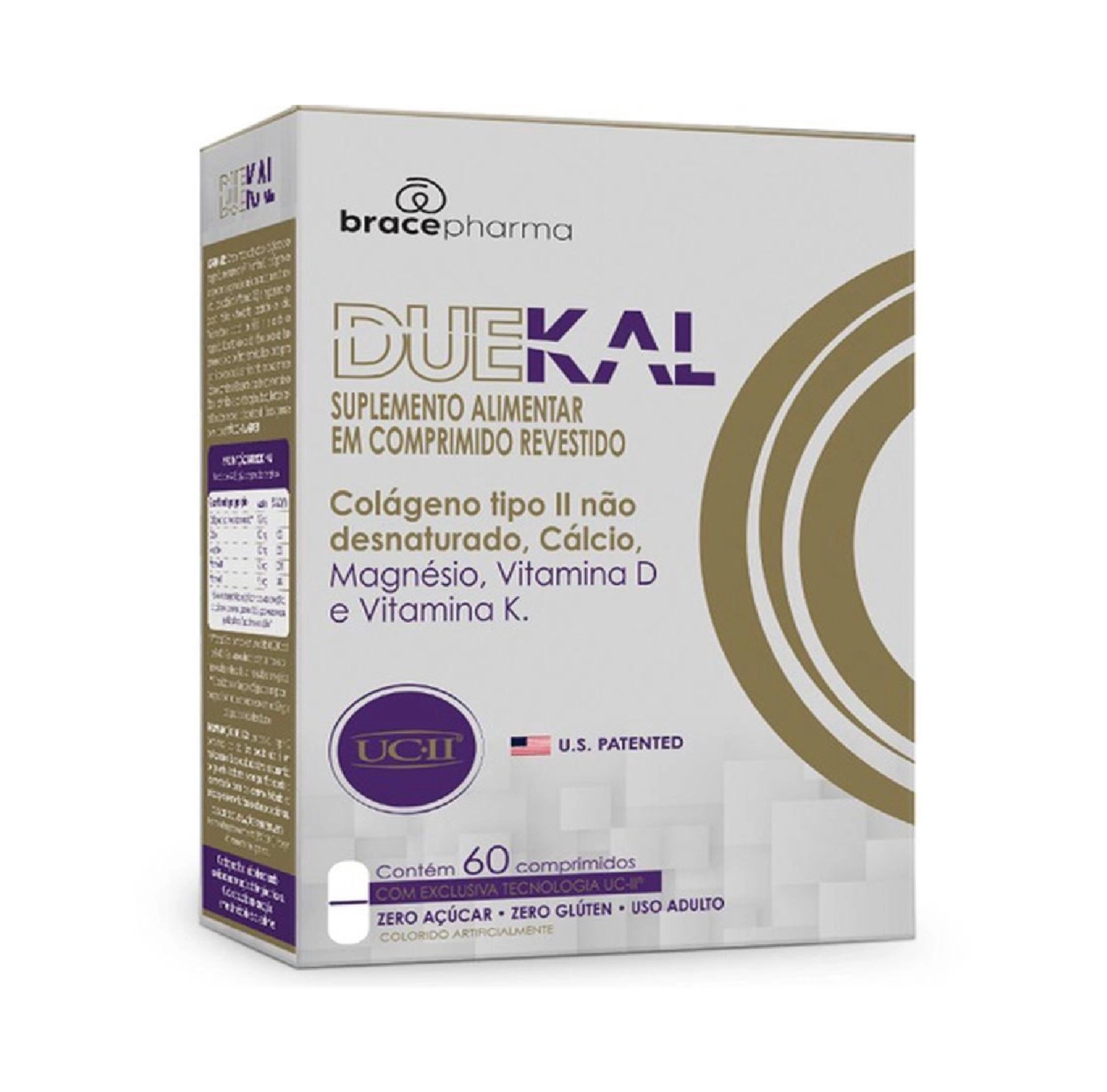 Suplemento Alimentar Duekal Colágeno Tipo ll Não Desnaturado 60 Cápsulas Brace Pharma ...