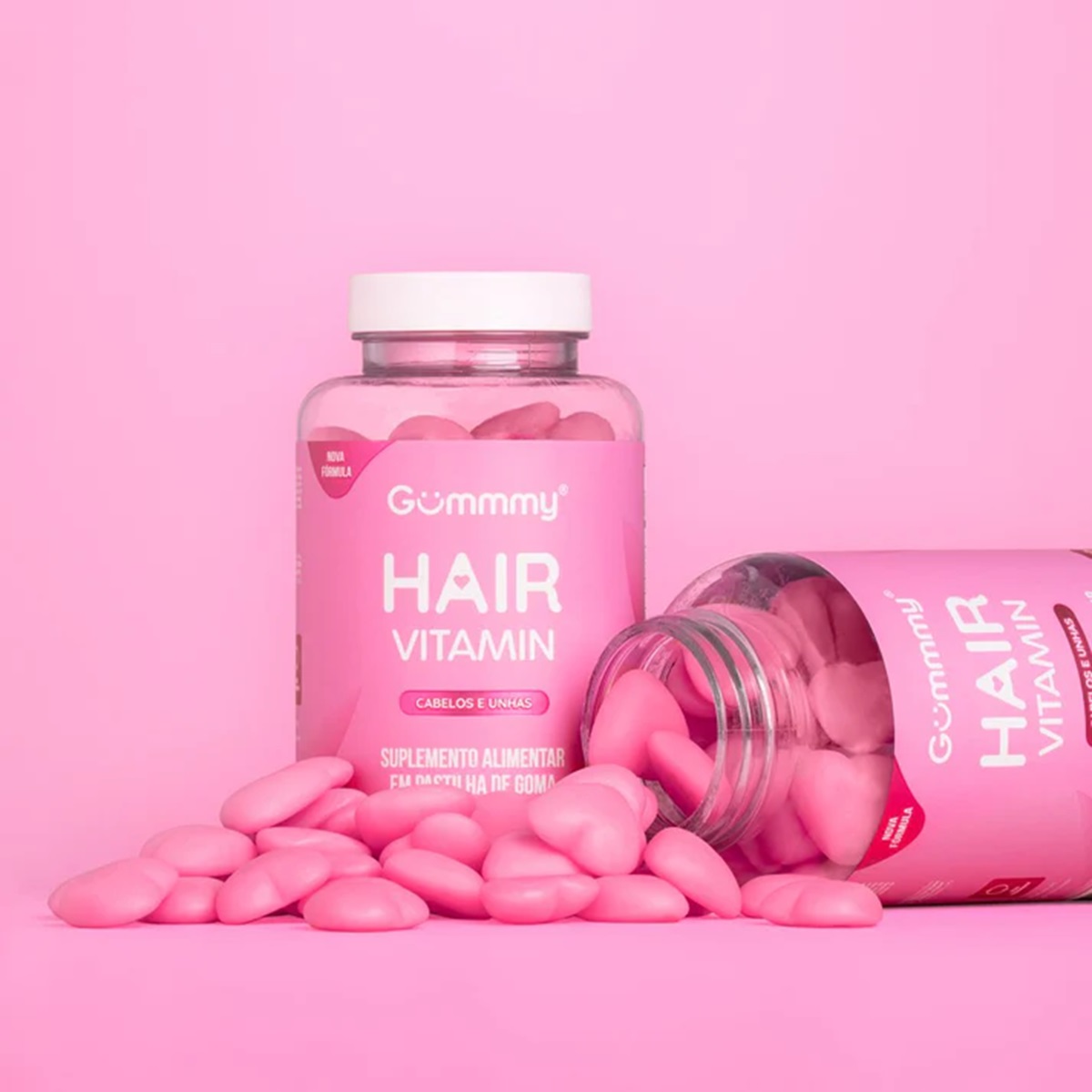 Combo Gummy Hair Vitamin Cabelos E Unhas Maça Verde + Trutii Frutti 2 ...