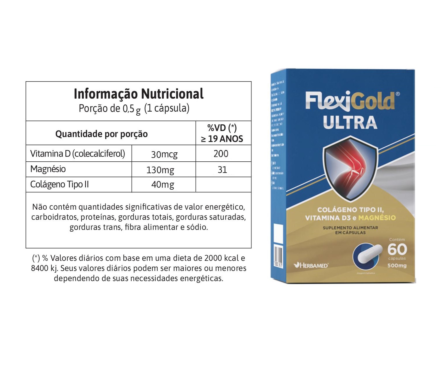 Suplemento Alimentar Herbamed FlexiGold Ultra 60 Cápsulas - Resilifarma ...