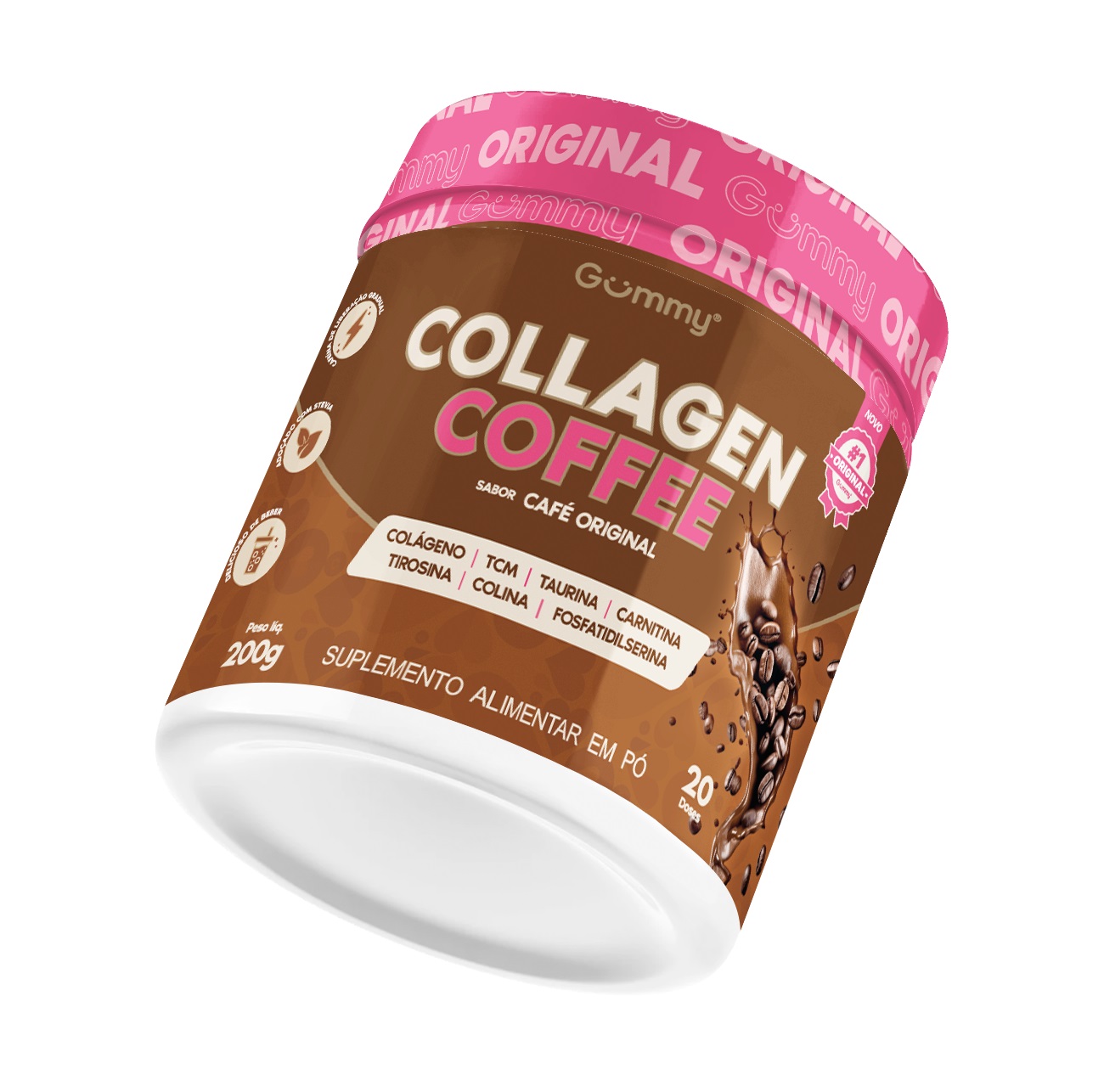 Suplemento Alimentar Em Pó Gummy Collagen Coffee Sabor Café Original 200g - Resilifarma - Saúde ...
