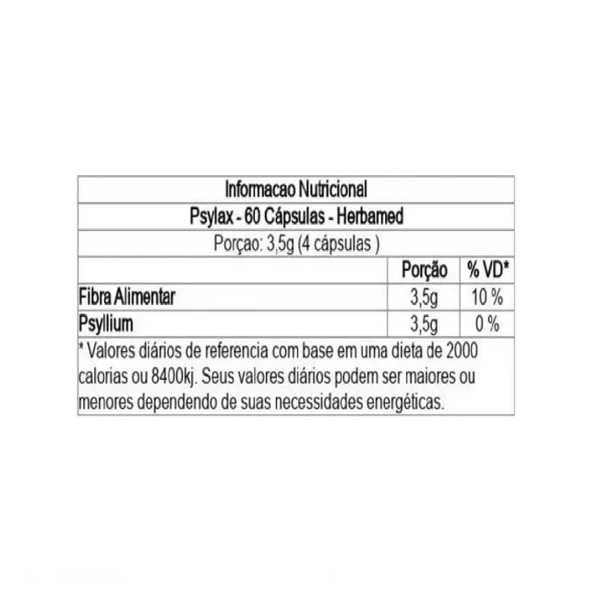 Suplemento Alimentar Herbamed Psylax 60 Cápsulas - Resilifarma - Saúde ...