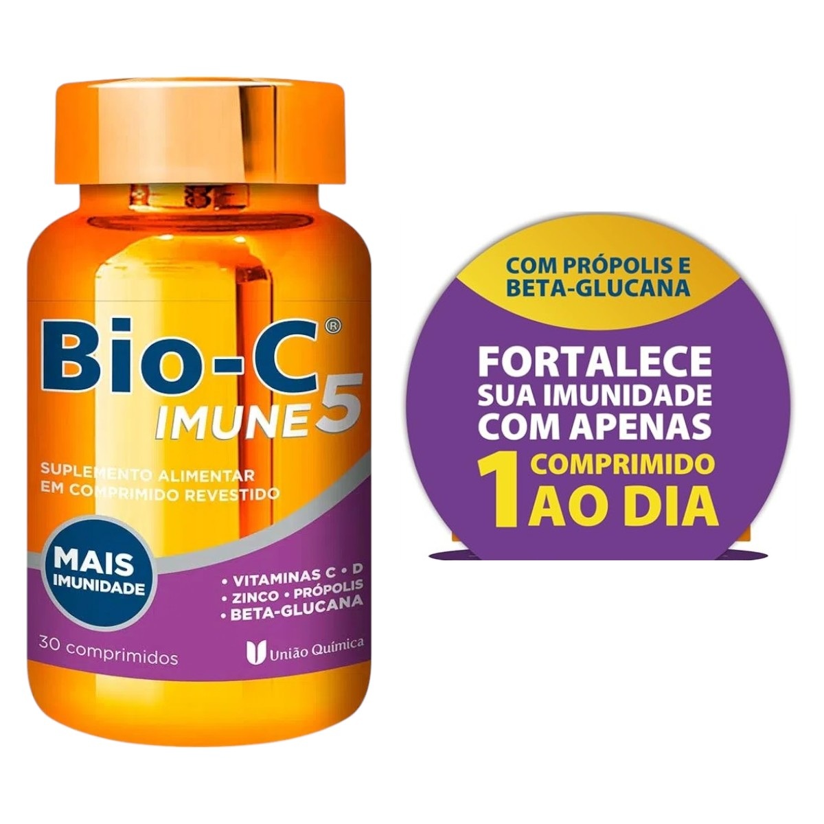 Suplemento Alimentar Bio-C Imune 5 30 Comprimidos Revestidos ...