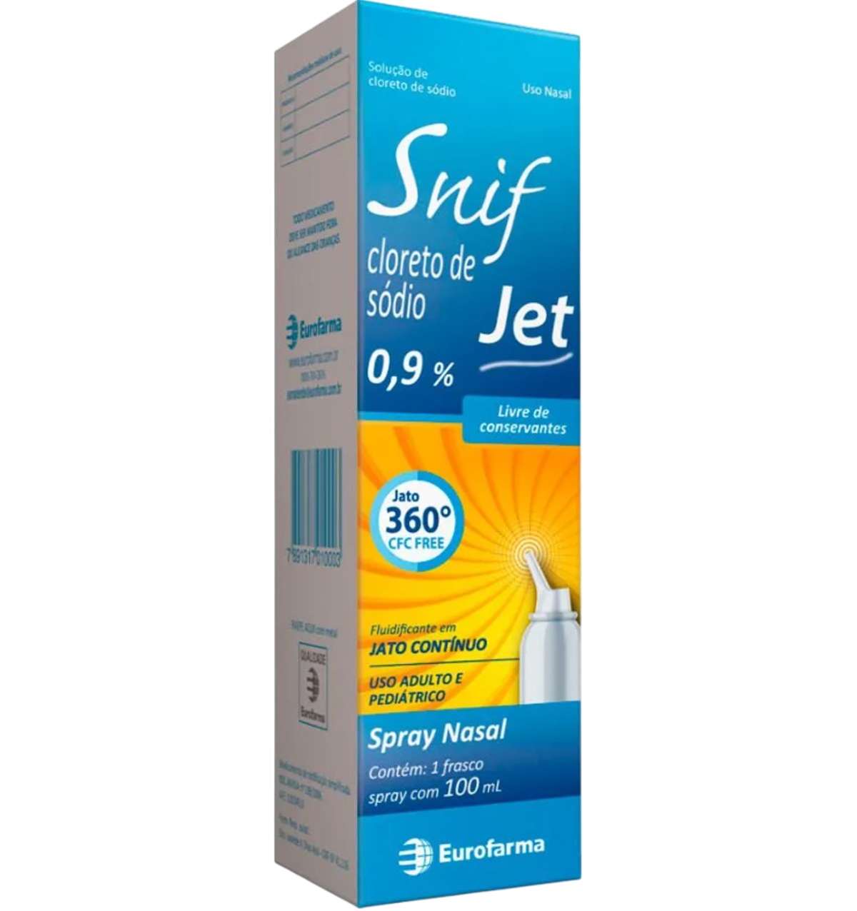 Spray Nasal Snif Jet Cloreto De Sódio 0,9% 100ml - Resilifarma - Saúde ...