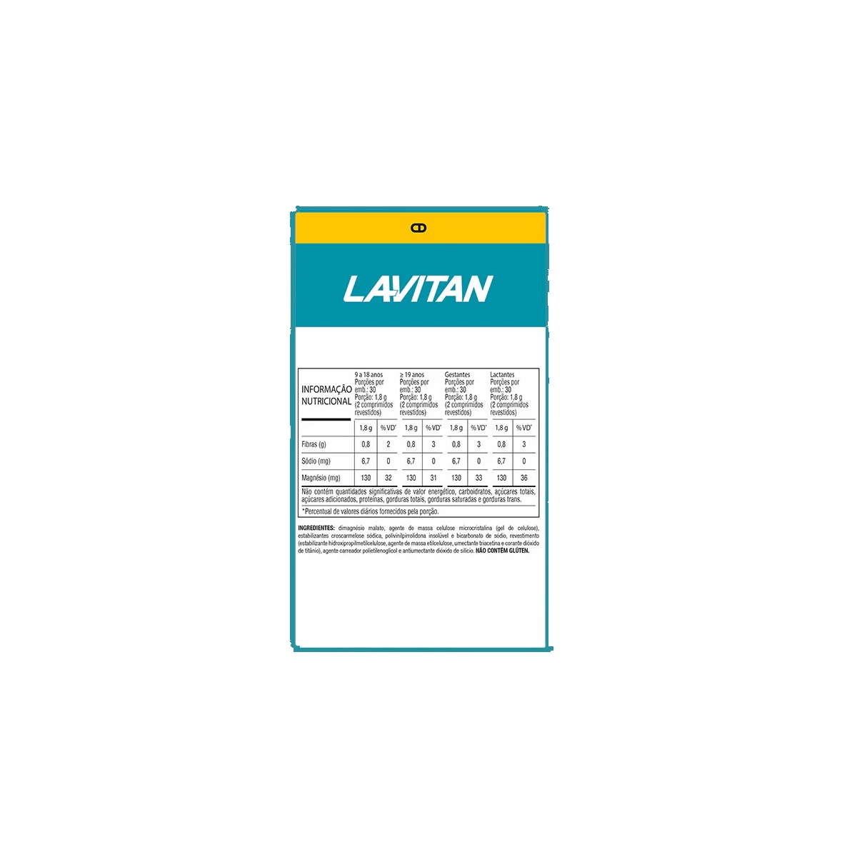 Suplemento Alimentar Dimagnésio Malato Lavitan Cimed 60 Comprimidos ...