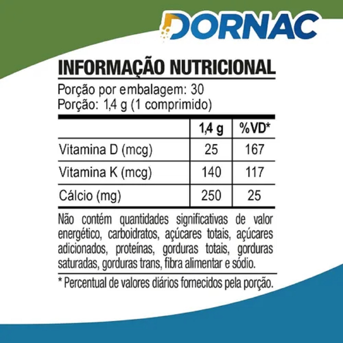 Suplemento Alimentar Dornac Complex Bionatus 30 Comprimidos - Resilifarma - Saúde em primeiro lugar