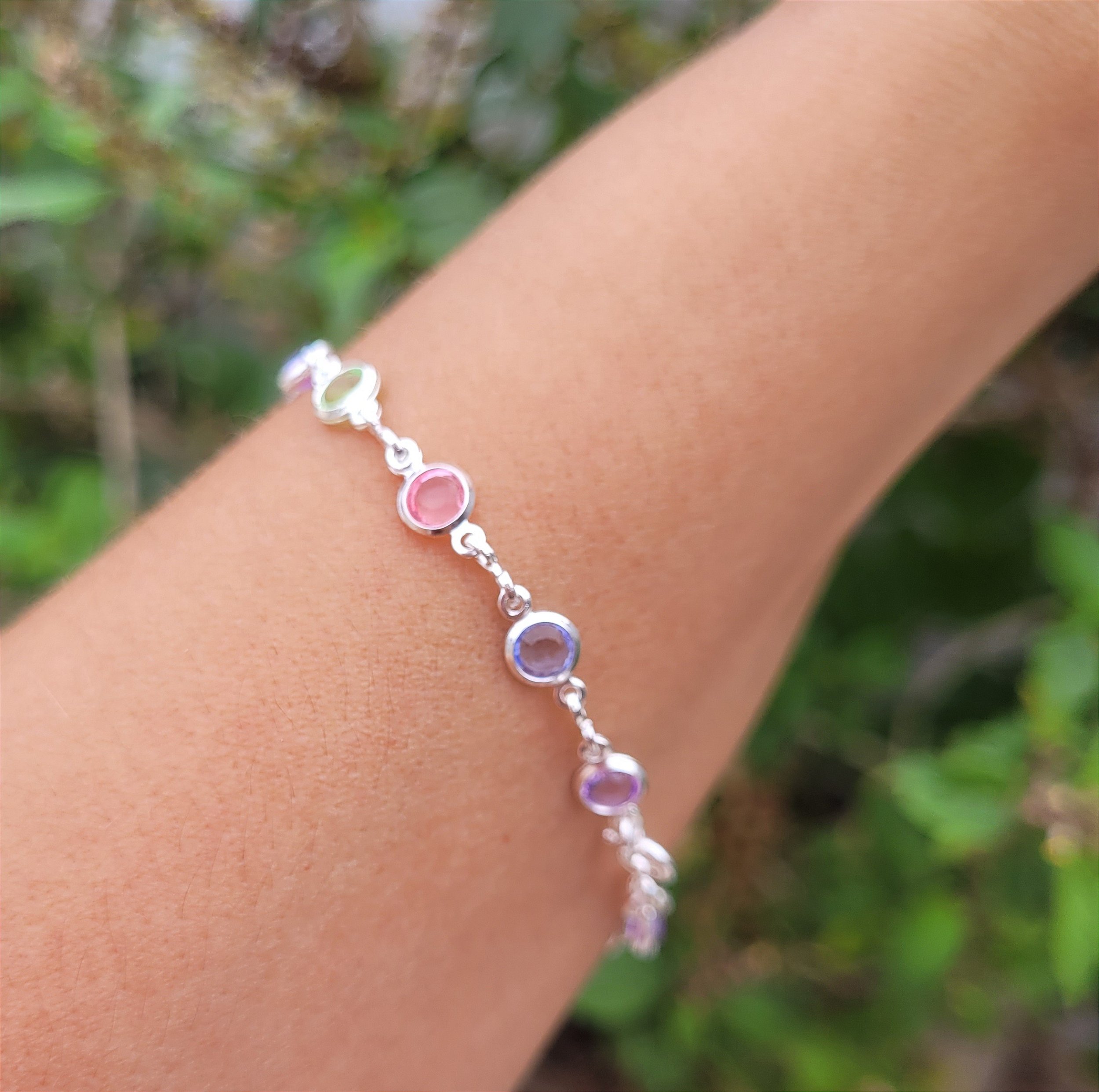 Pulseira Infantil Candy Color - Prata 925 - M3F JOIAS ATACADO
