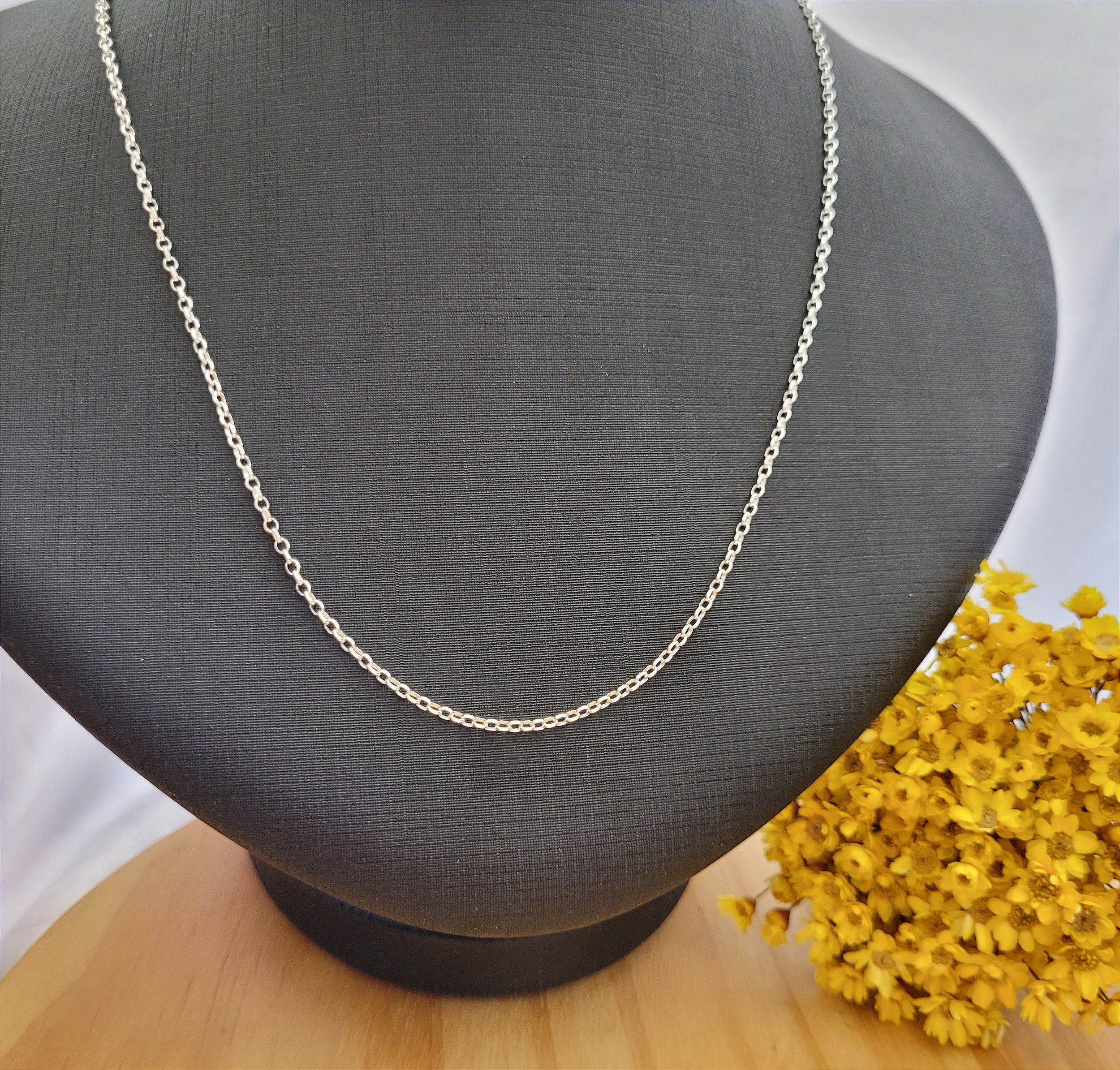 Colar Elo Português 45 cm - Prata - M3F JOIAS ATACADO