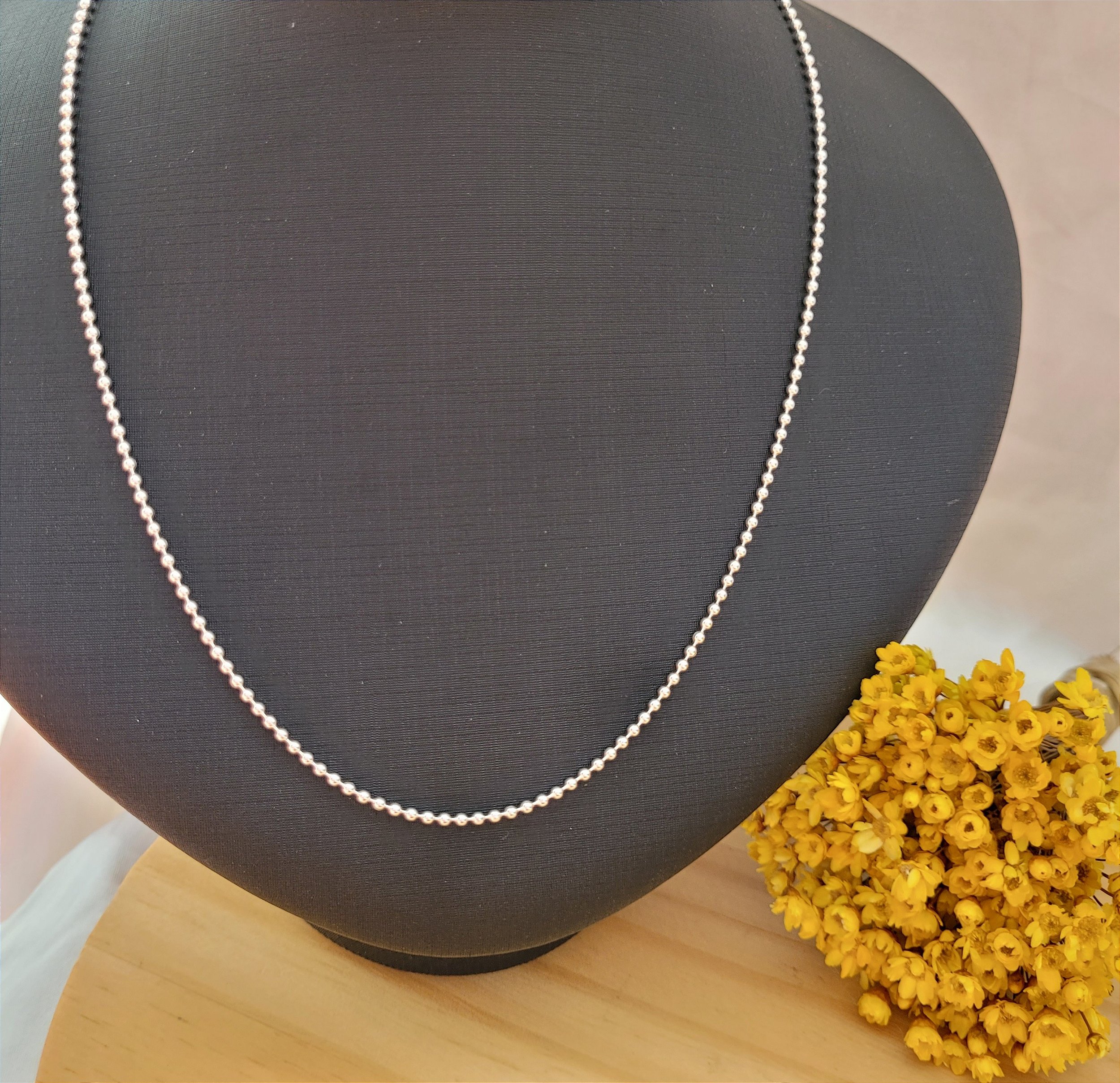 Colar Bolinha 1,8 mm (45 cm) - Prata 925 - M3F JOIAS ATACADO