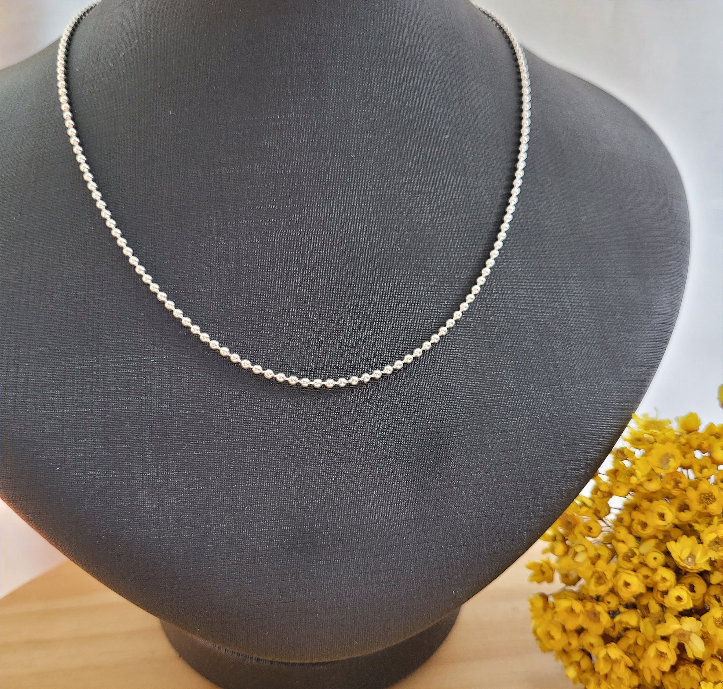 Colar Bolinha 1,8 mm - Prata 925 - M3F JOIAS ATACADO