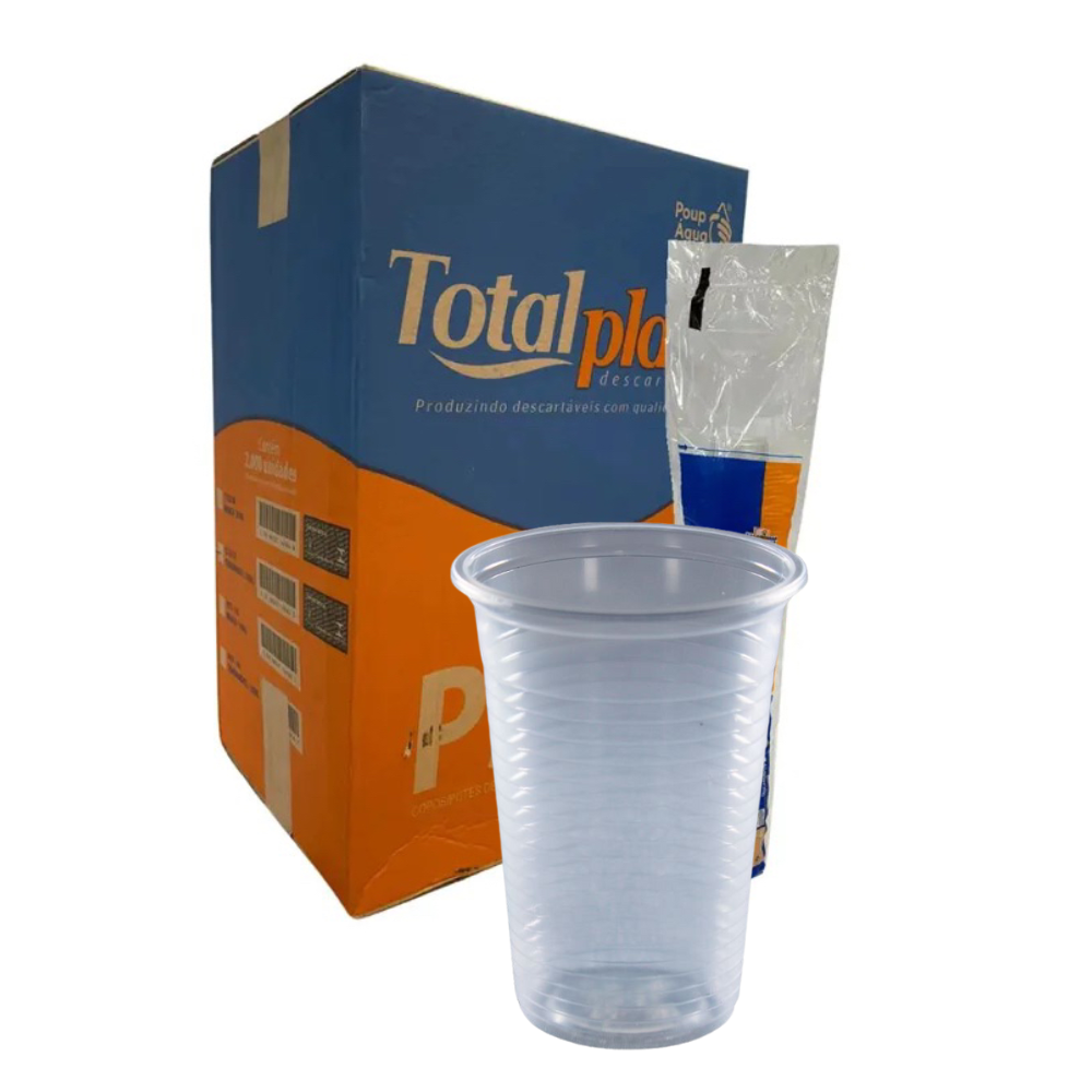 COPO 200ML PP DESCARTAVEL TOTALPLAST - 200ML -TR - 2.500 UND ( CX 2.500 25X100 ) - Distribuidora ...